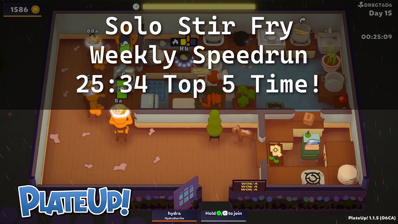 Solo Stir Fry weekly speedrun - 25:34 top 5 time! (Apr 30- May 7, 2023) - PlateUp! - YouTube