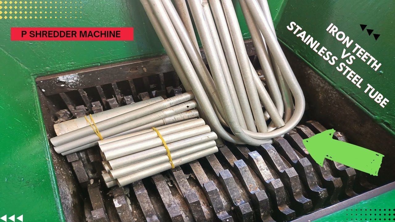 Stainless Steel Tube vs Shredder Machine | Satisfying ASMR Sound - YouTube