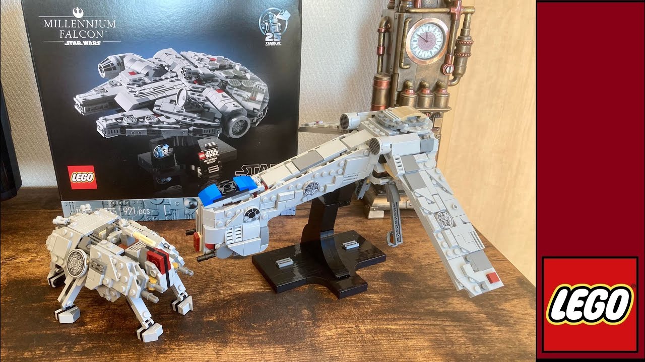 LEGO Republic Dropship & AT-TE Alternate Build of Millennium Falcon ...