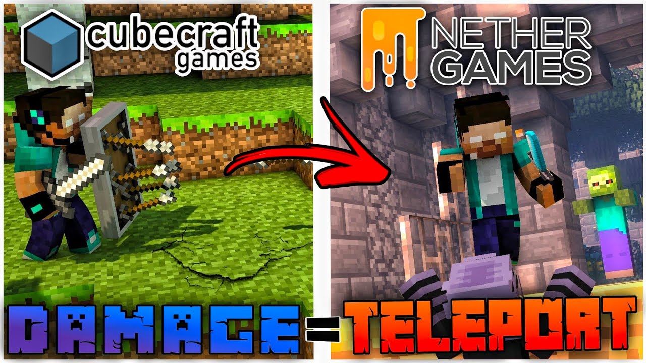 minecraft but take damage teleport servers | bhai kya mast mod hai ...