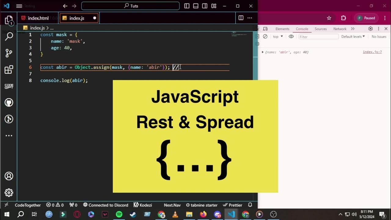 Es6 JS | Short Video | Tips and Tricks - YouTube