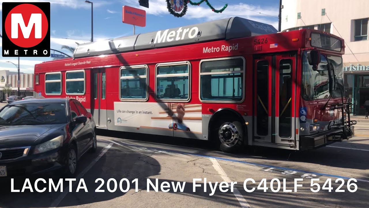 LACMTA 2001 New Flyer C40LF 5426 Line 751 - YouTube
