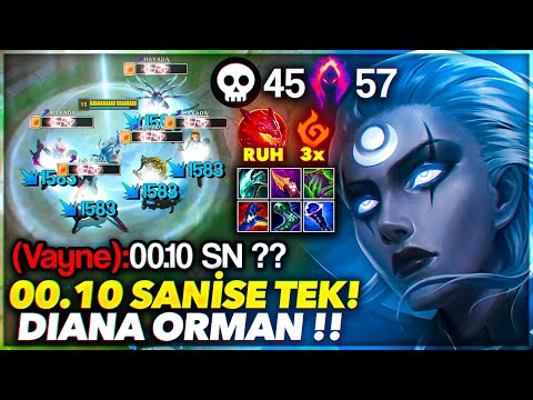 00.10 SANİYE'DE  TEK YEDİ KAFAYI YEDİ !! 57 KARAHASAT 1000 AP DİANA JUNGLE !! | Ogün Demirci