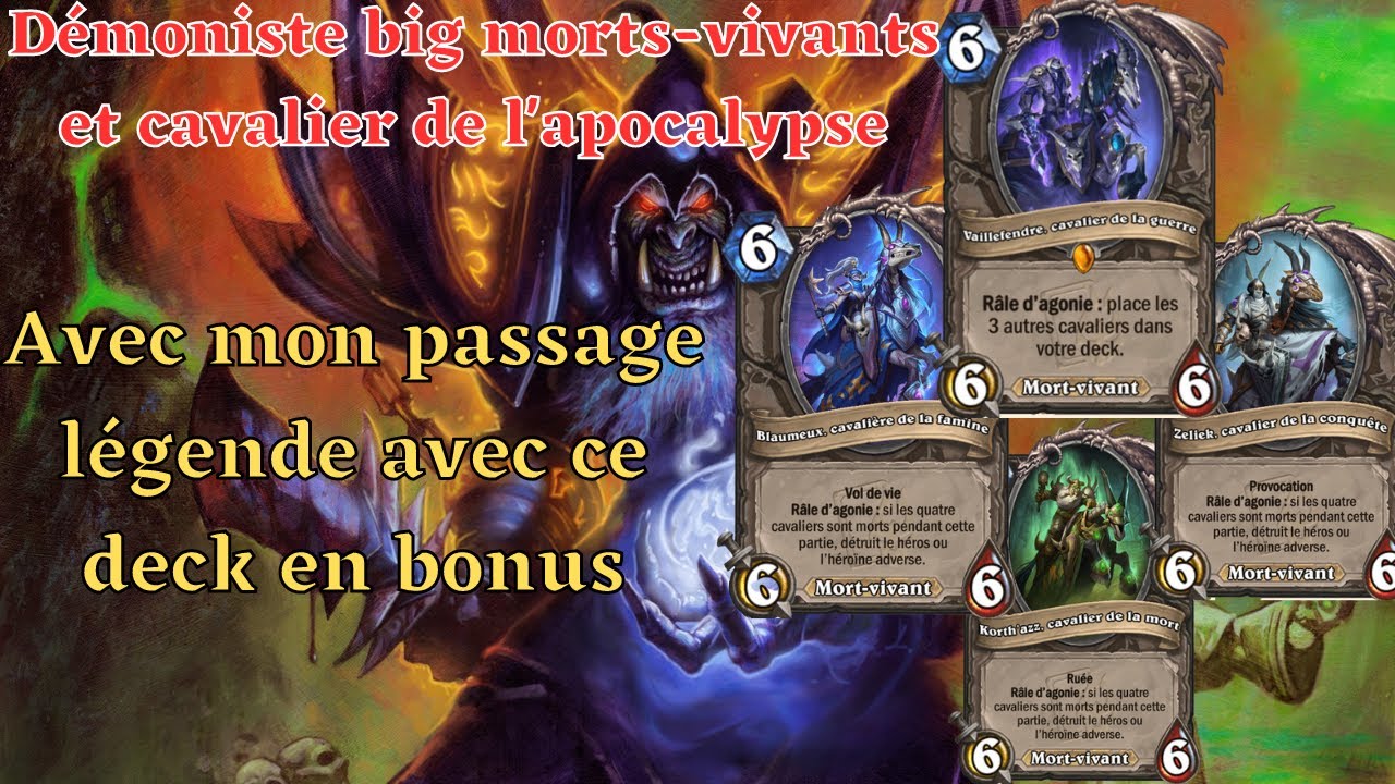 Hearthstone : démoniste big mort-vivant cavalier retour à Naxxramas ...