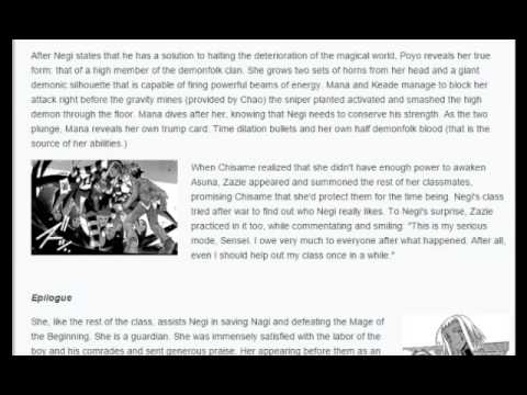 Negima - Character Profile (Zazie Rainyday) (From the Negima Wiki ...