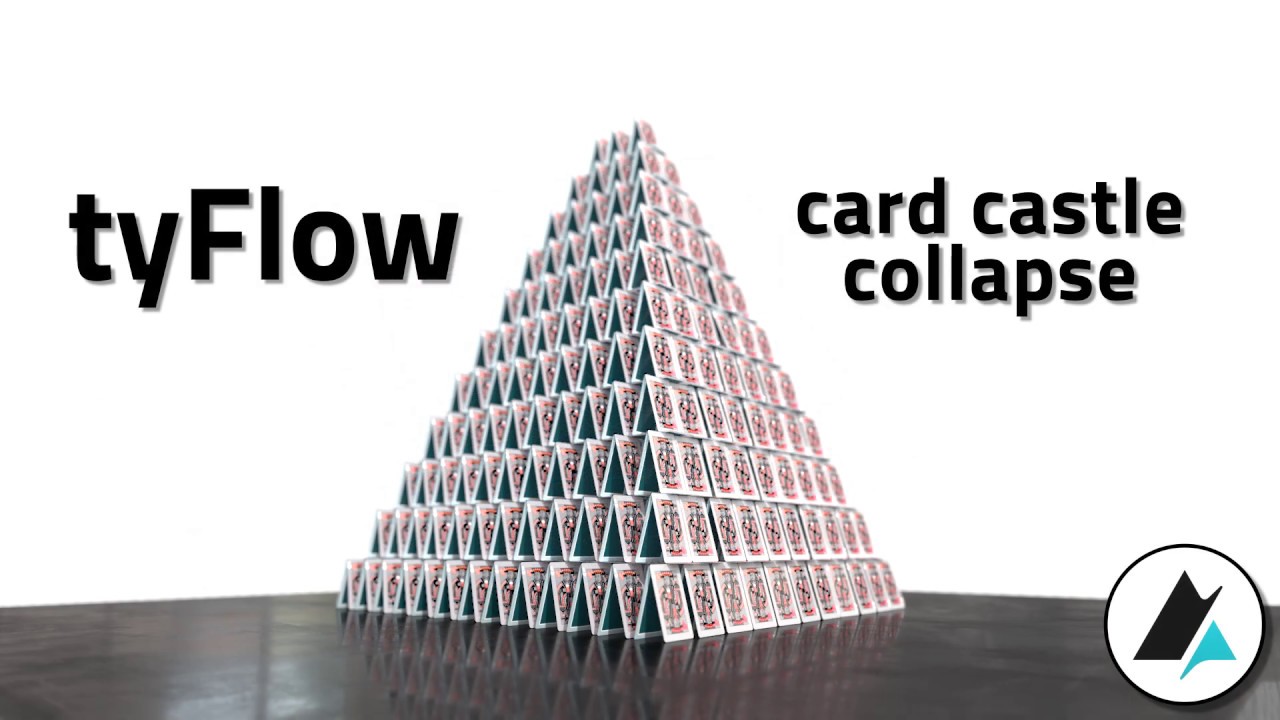 tyFlow - Card castle collapse - YouTube