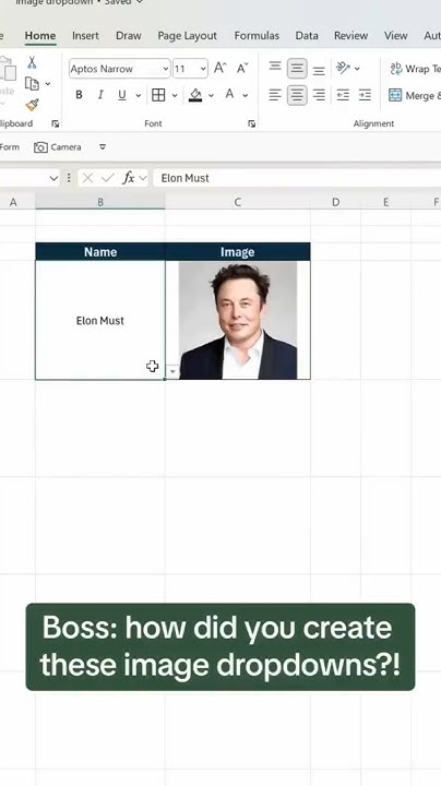 🔥amazing Excel Tricks Drop Down Image In Excel Excel Exceltips Shorts Viralshorts Music