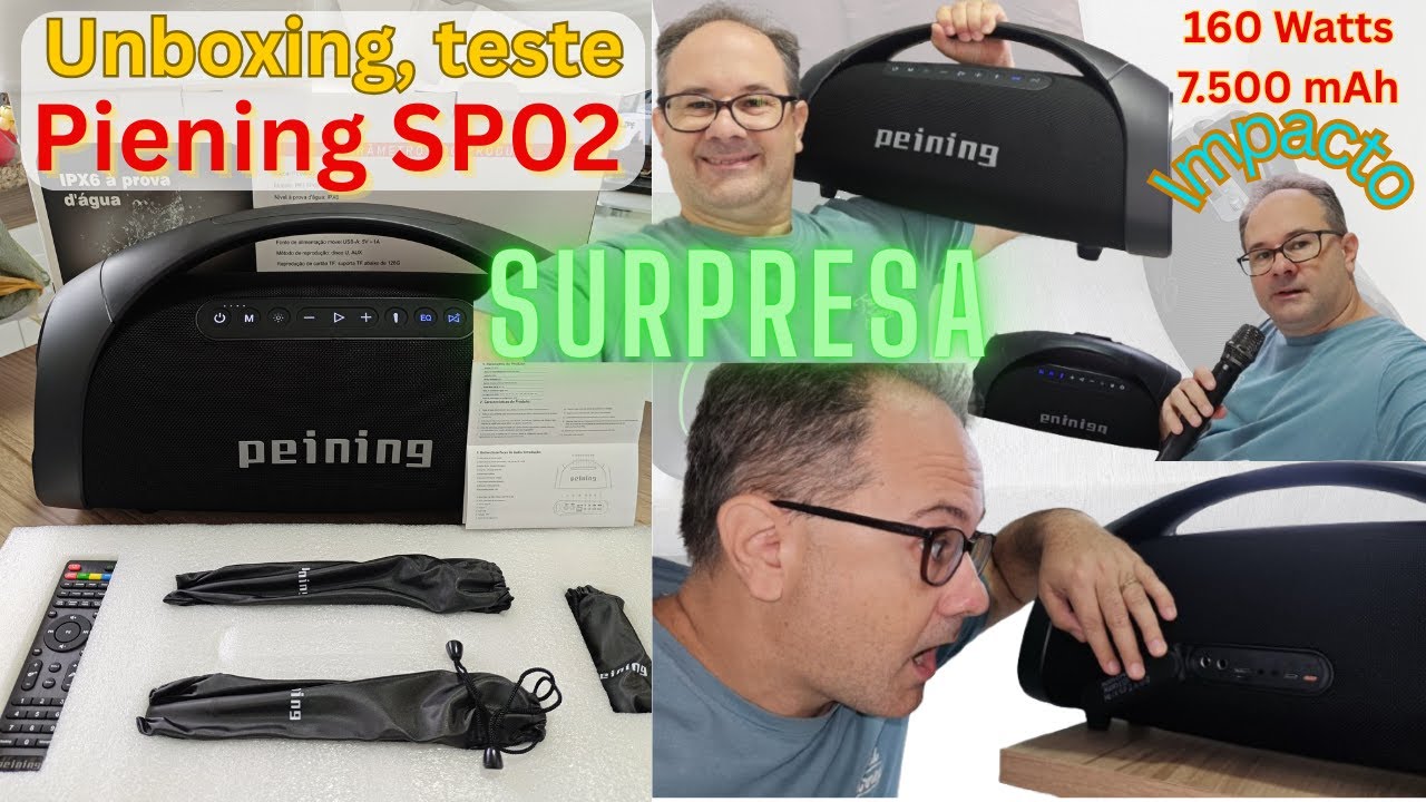 Unboxing Caixa Bluetooth Piening PEI SP02 (Imenso X73, Basike Rad 134 ...