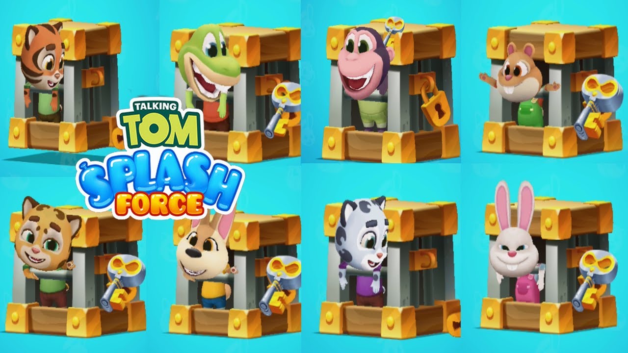 Talking Tom Splash Force - Unlock all maps & Rescue all animal friends ...