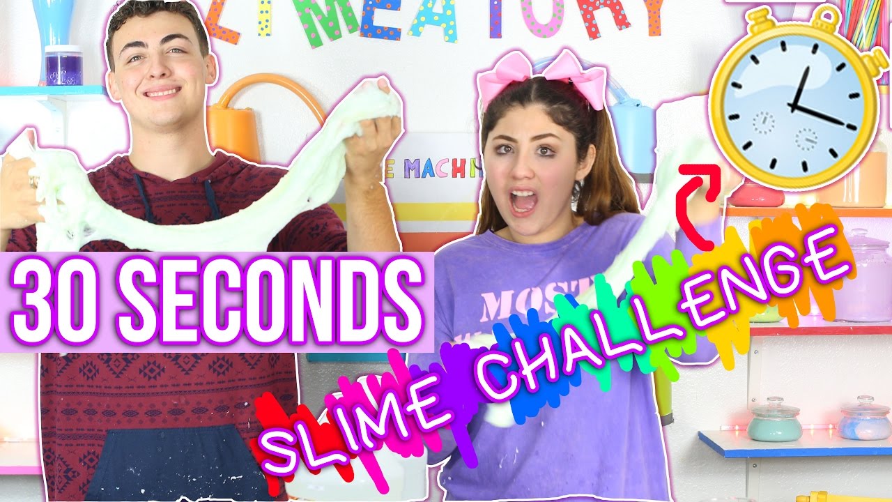 30 SECONDS SLIME CHALLENGE | Making slime in 30 seconds super fast ...