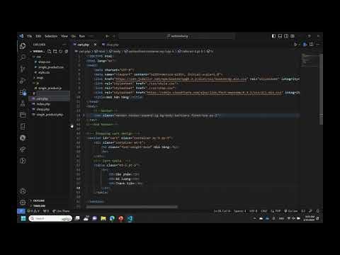 24. PHP & MySQL E-commerce - Tạo và thiết kế trang Shopping Cart - YouTube