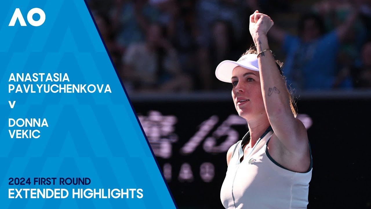 Anastasia Pavlyuchenkova v Donna Vekic Extended Highlights | Australian ...