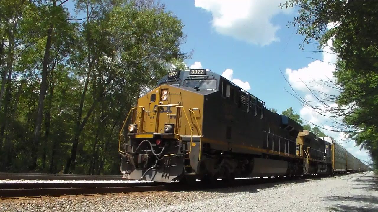 CSX Trains: CSX Q237 Autoracks Bound For Tampa, Fl. - YouTube