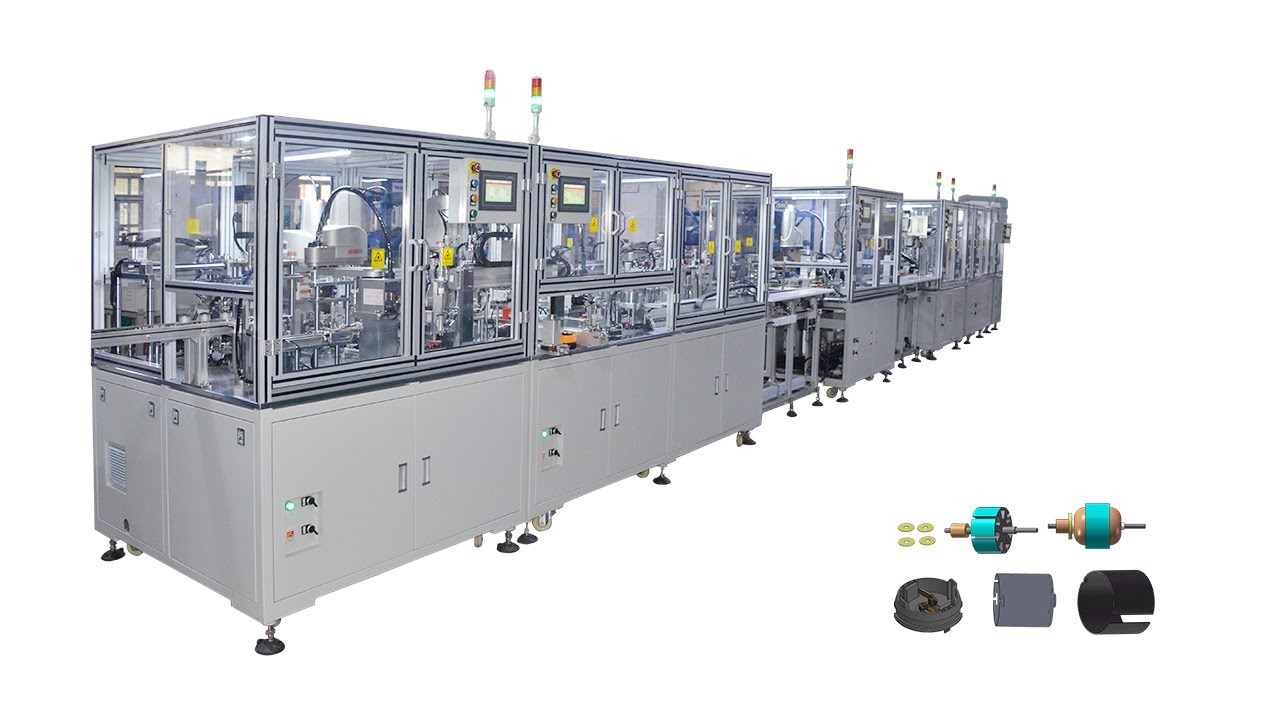 Fully Automatic Printer Motor Production Line, Motor Assembly Line ...