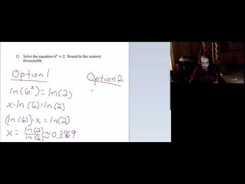 Solve an Equation with a Variable in the Exponent #1 (Method 2) - YouTube