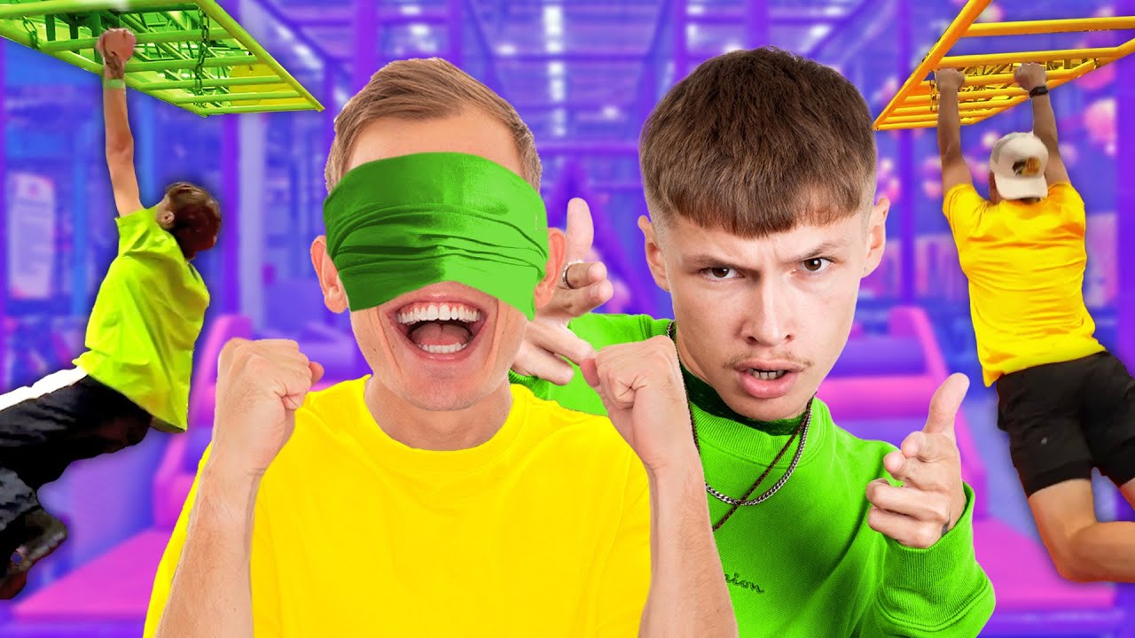 Highwire Ninja Challenge BLINDFOLDED?! | Chris VS Manu Ninjathlon ...