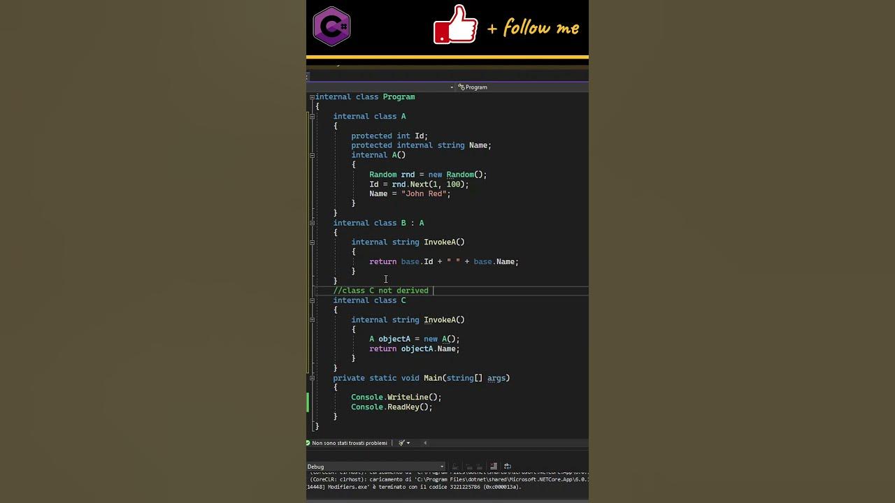 C# modifiers: protected Vs protected internal - YouTube