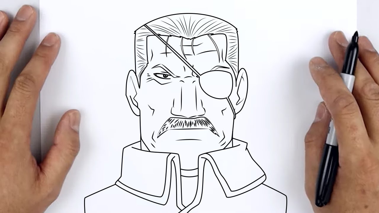 HOW TO DRAW FUHRER KING BRADLEY | Fullmetal Alchemist (FMA) - Easy Step ...