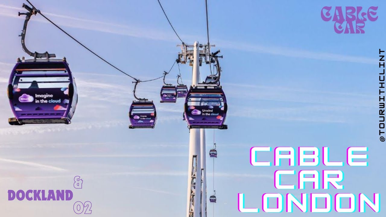 CABLE CAR RIDE OVER THE THAMES IN LONDON// DOCKLAND // GREENWICH ...