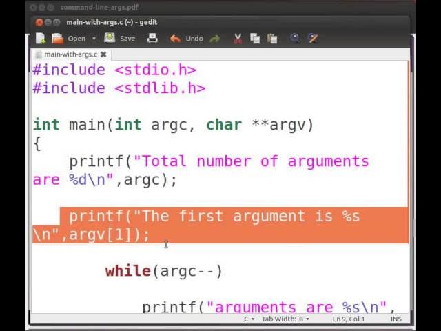 Argc Argv Cc Programming Video Tutorial In Bangla