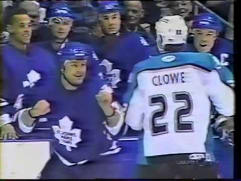 Sean Gagnon vs Ryane Clowe AHL Jan 31/03 - YouTube