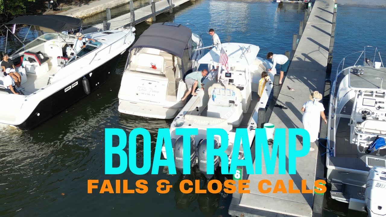 Miami Boat Ramp Fails & Close Calls - YouTube