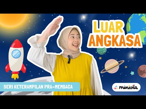 LUAR ANGKASA | Belajar Pra Membaca Bertema Astronot, Roket, Planet, dan Bulan Bintang