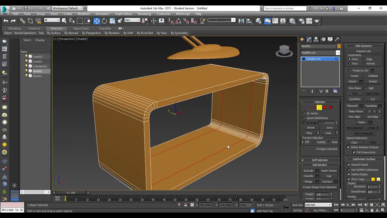 3ds max basic tv stand model - part1 - YouTube