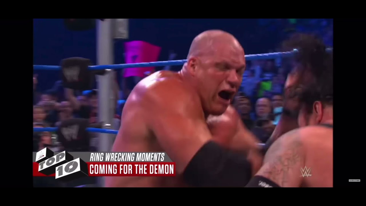 WWE Top 10 Ring Wrecking Moments - YouTube