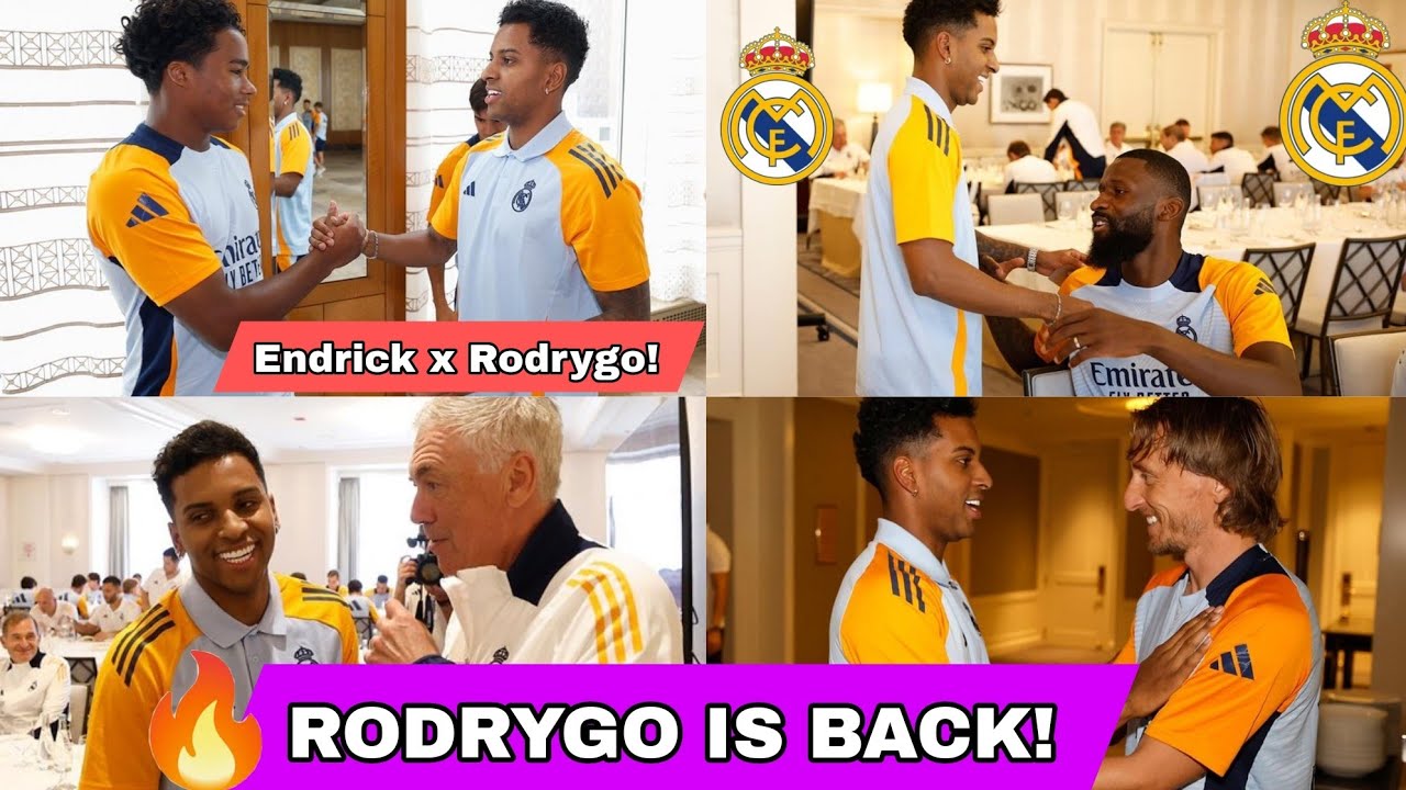 RODRYGO MEETS ENDRICK 🔥Rodrygo Arrives at Real Madrid Camp in Chicago ...