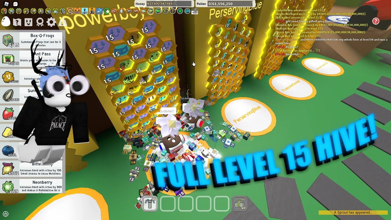 Full level 15 hive | Bee Swarm Simulator | - YouTube