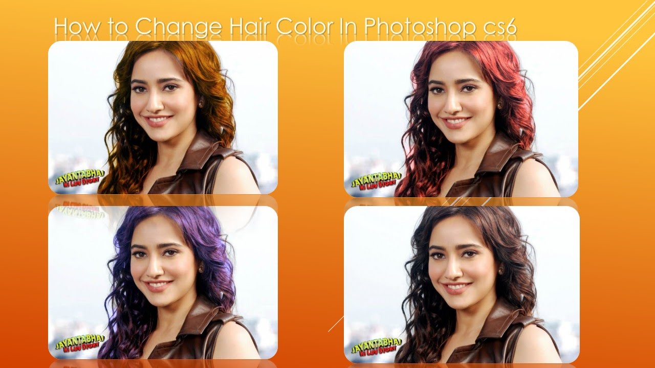 How to change Hair Color In Photoshop cs6 Urdu Hindi - YouTube