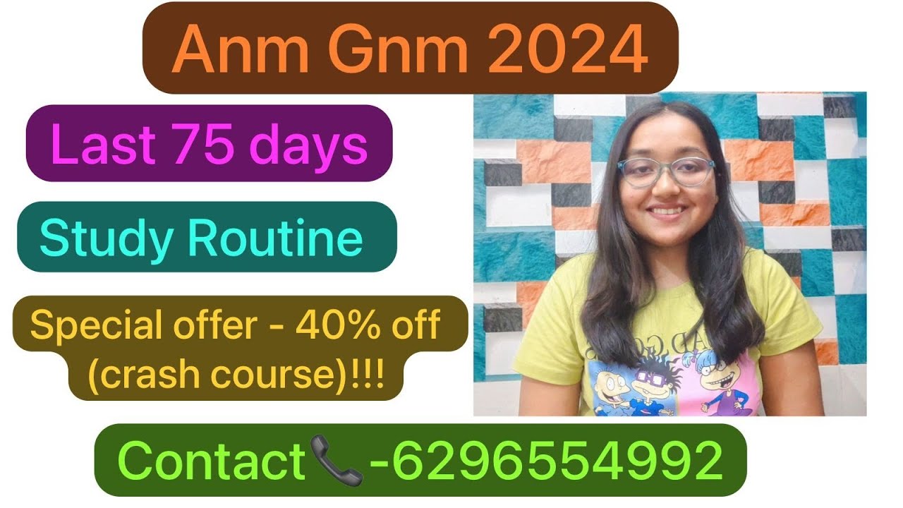 Study Routine ANM GNM 2024 ll Last 75 days ! #anm #gnm #anm_gnm - YouTube
