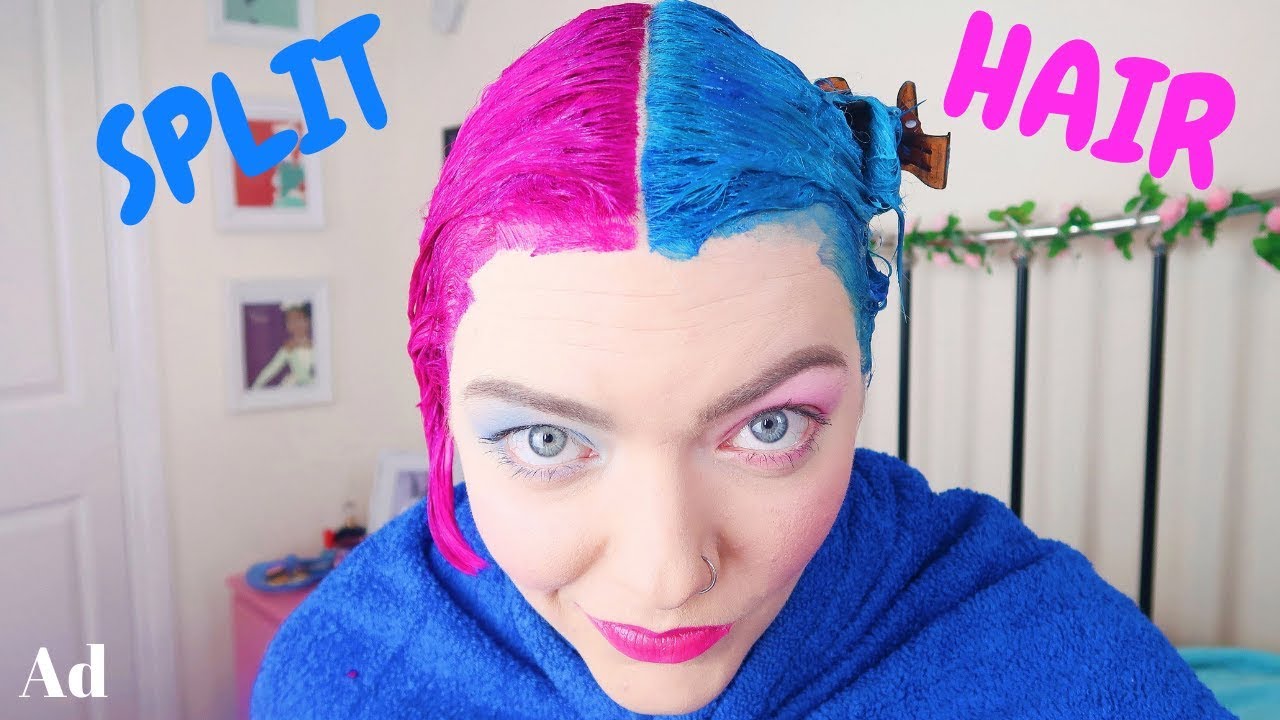 Split Hair Dye Tutorial using Manic Panic | Ad - YouTube