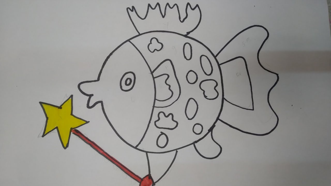 Princess Fish draw with colour - YouTube