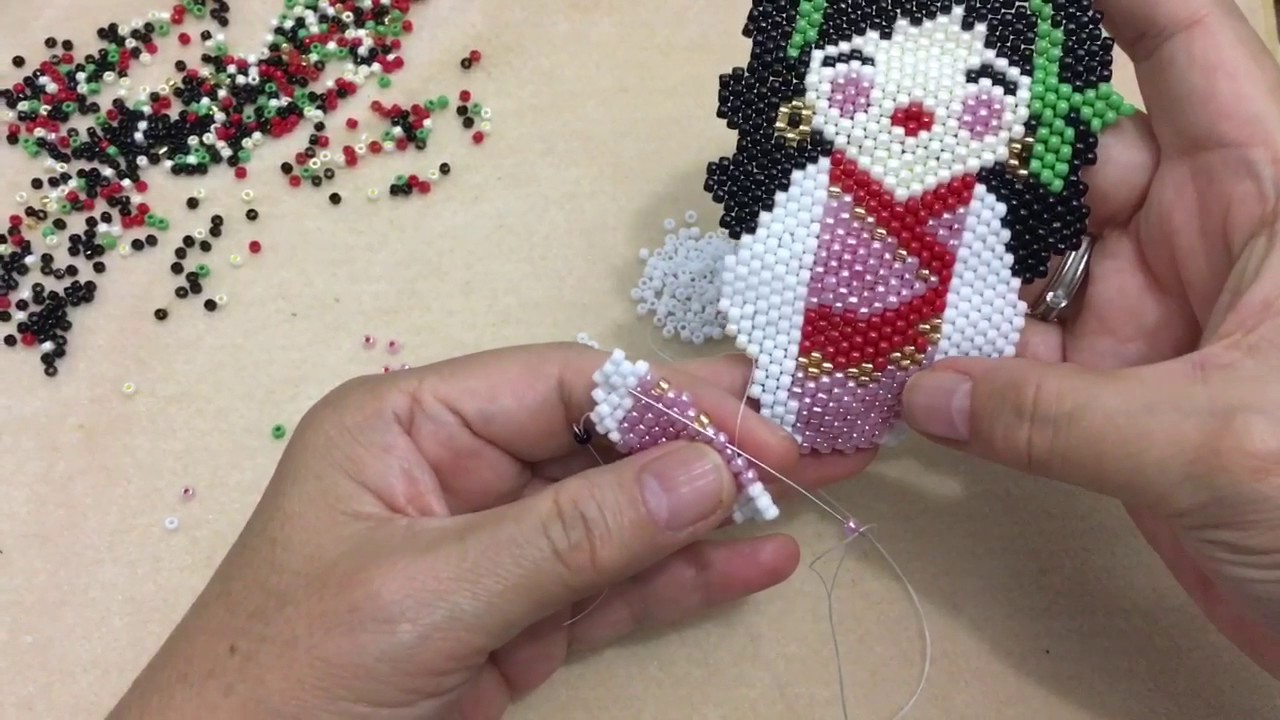 Tutorial beaded Japanese doll part 2 - YouTube