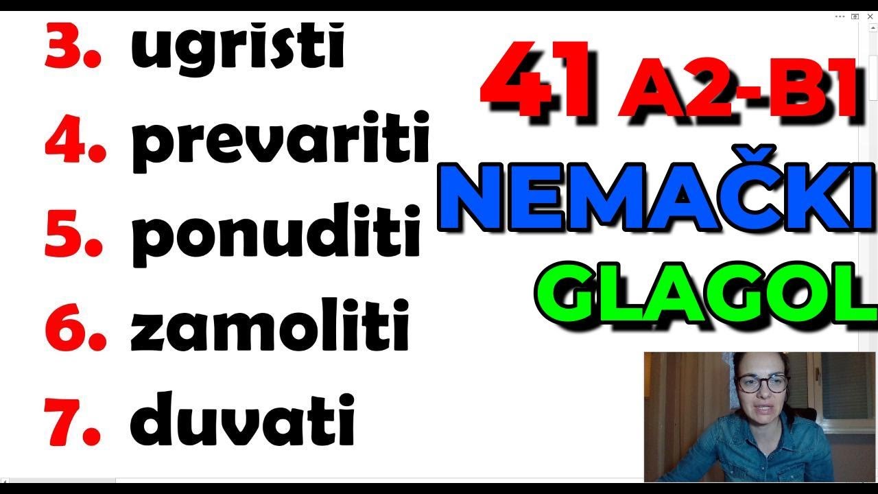 NEMAČKI - 41 GLAGOL ZA 40 MIN - UČIMO TAKO DA IH DO KRAJA NAUČIMO, A NE ...