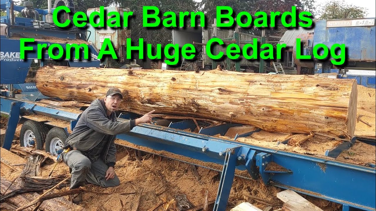 Cutting Cedar Barn Boards - YouTube