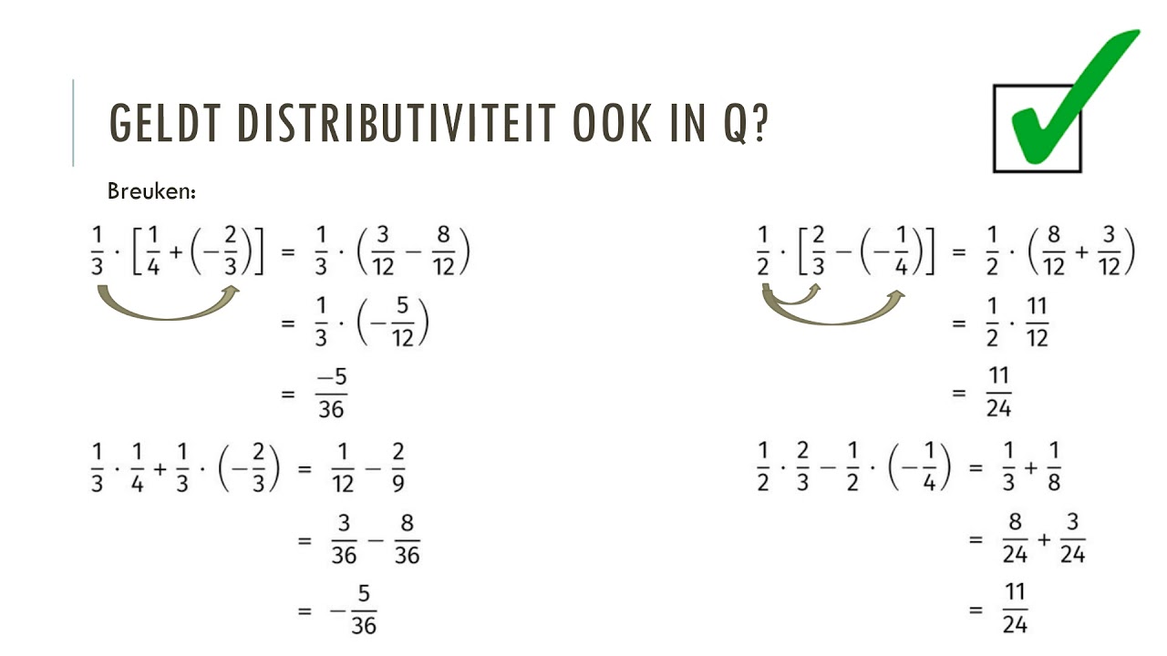 M14 distributiviteit en volgorde van de bewerkingen - YouTube