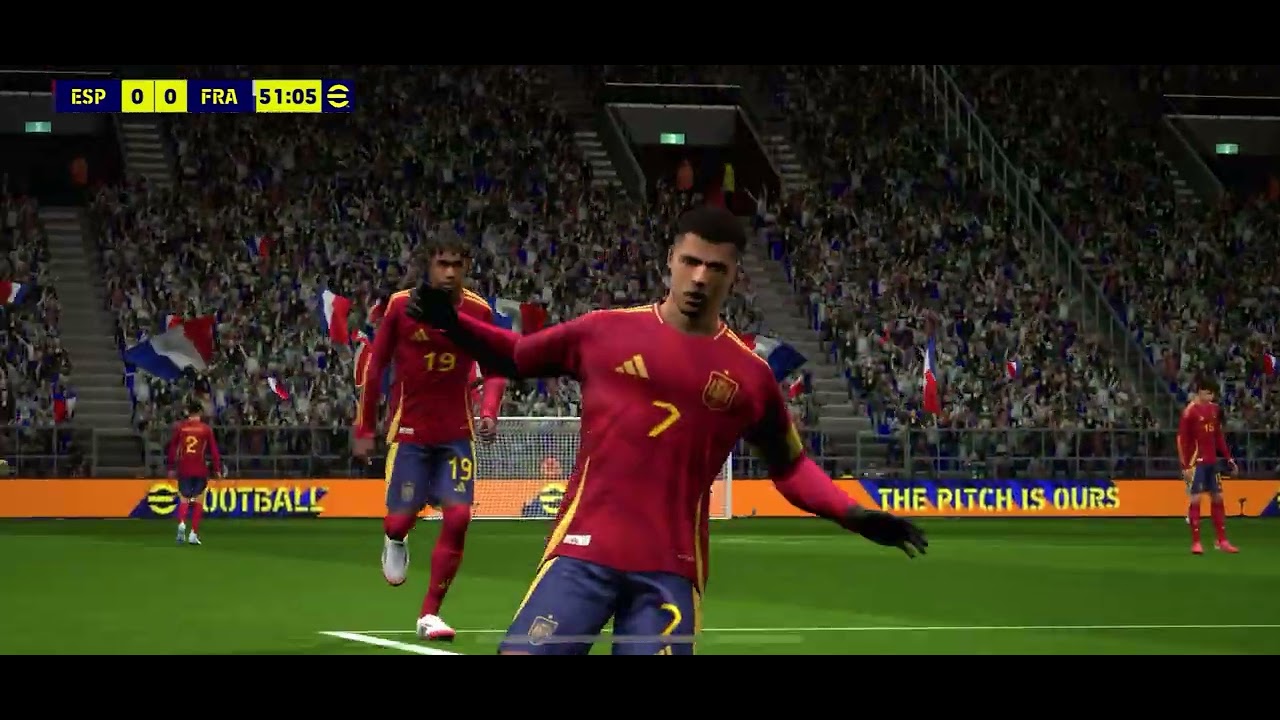 Spain 3:0 France Gameplay | e Football Mobile | February 25, 2025 - YouTube