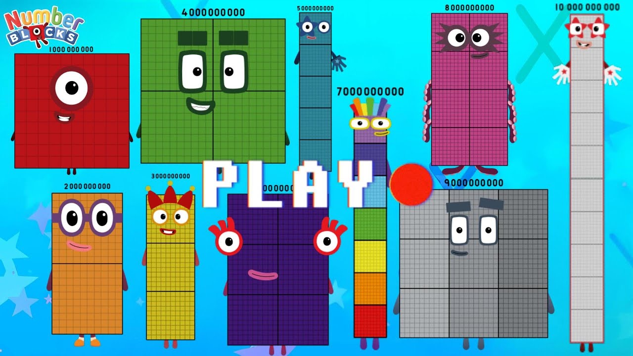 NUMBERBLOCKS 1 BILLION TIMES TABLE | LEARN TO COUNT | BIG NUMBERS ...