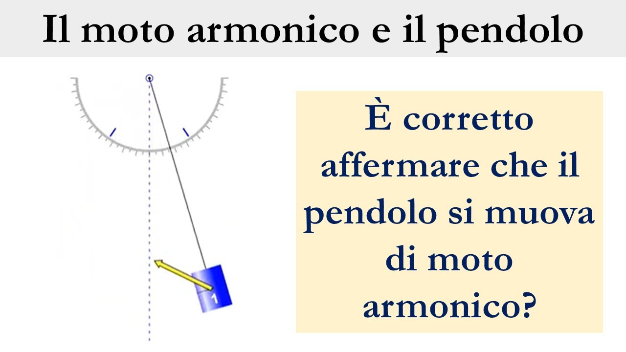 Moto del pendolo e moto armonico - YouTube