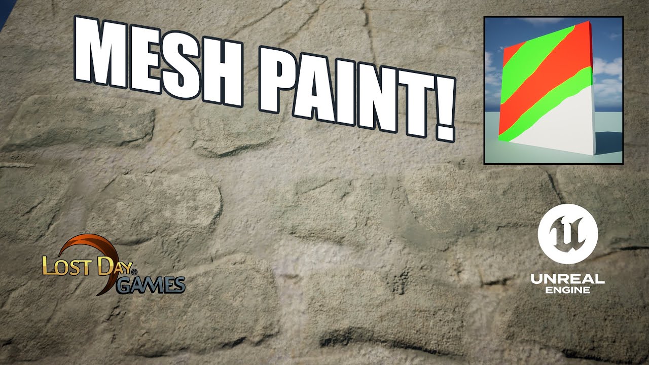 Mesh Paint in Unreal Engine | How to Blend Materials - YouTube
