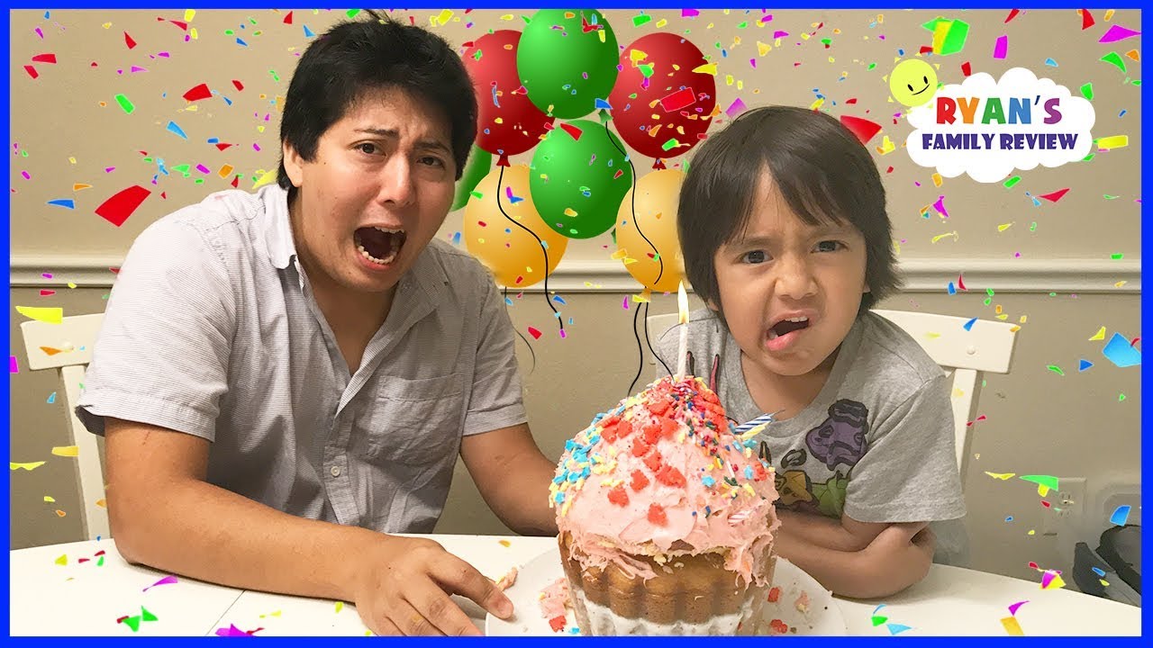 Daddy's Surprise Birthday Disaster with Ryan's Family Review! - YouTube
