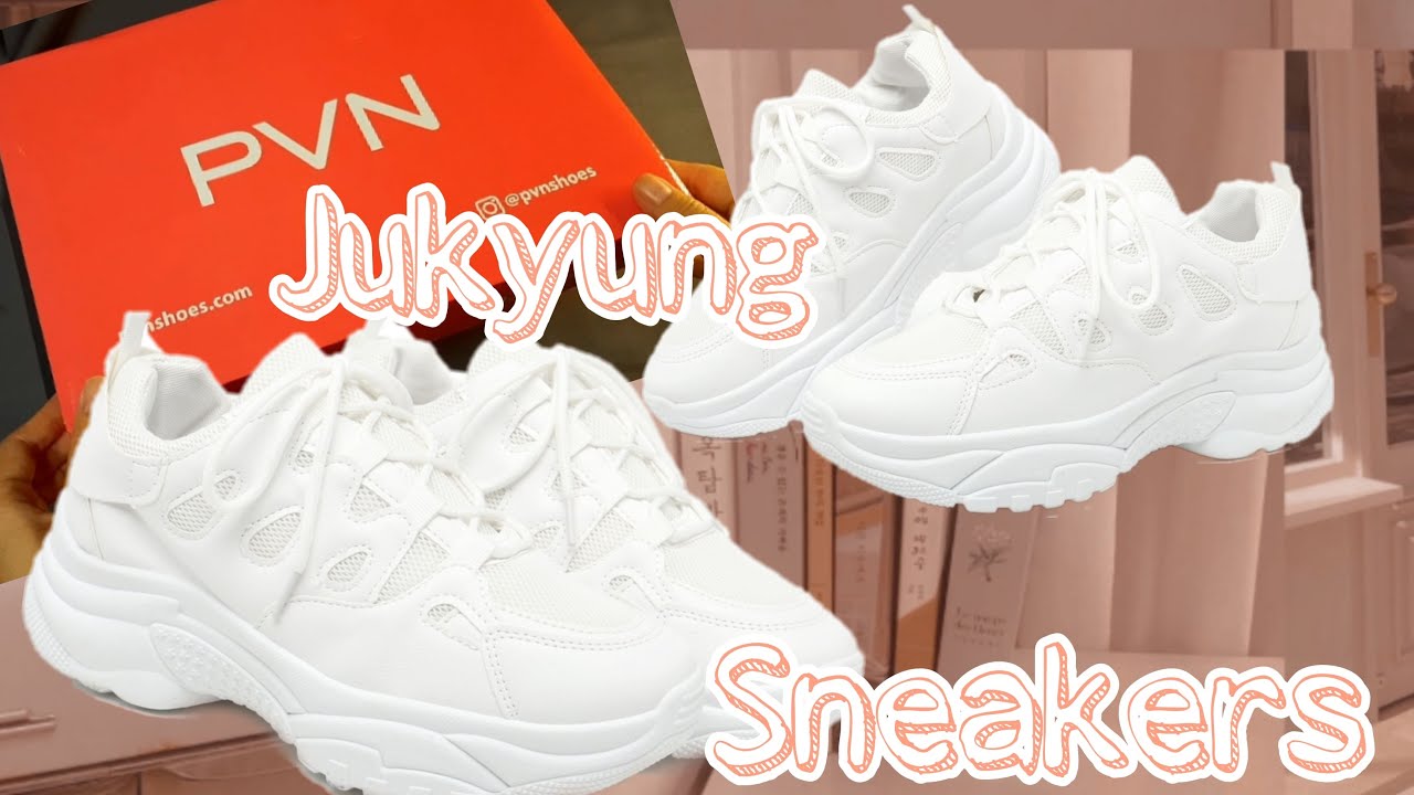 UNBOXING Korean Sneakers | Shopee haul | PVN Shoes 150rbuan - YouTube