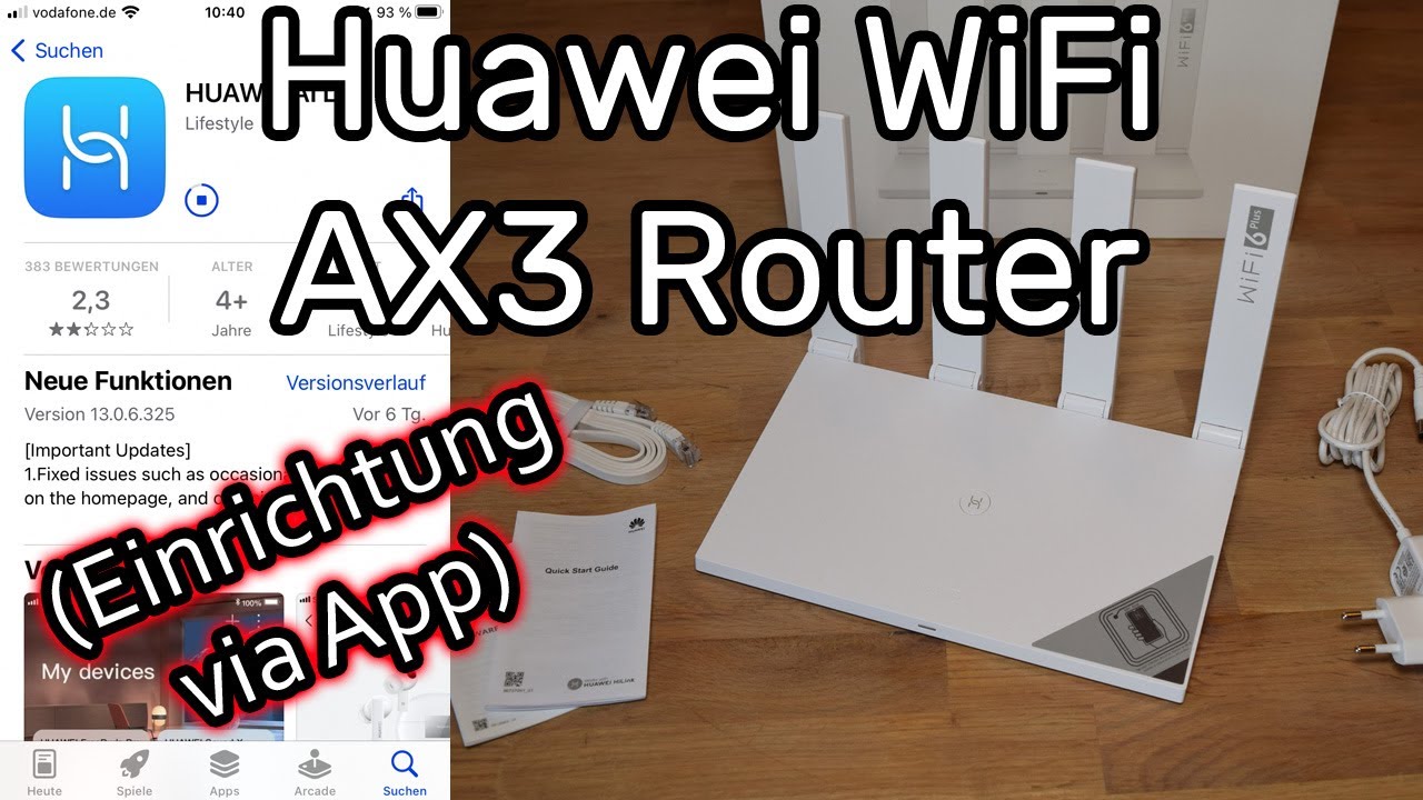 Huawei WiFi AX3 Router mit der Huawei AI Life App einrichten - YouTube