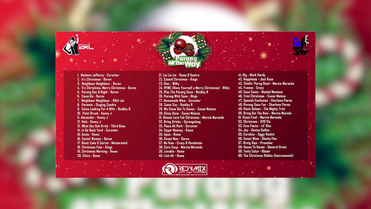 SOCA PARANG 2020 | CHRISTMAS MUSIC| PARANG ALL THE WAY (REDYMIX DMT X ...