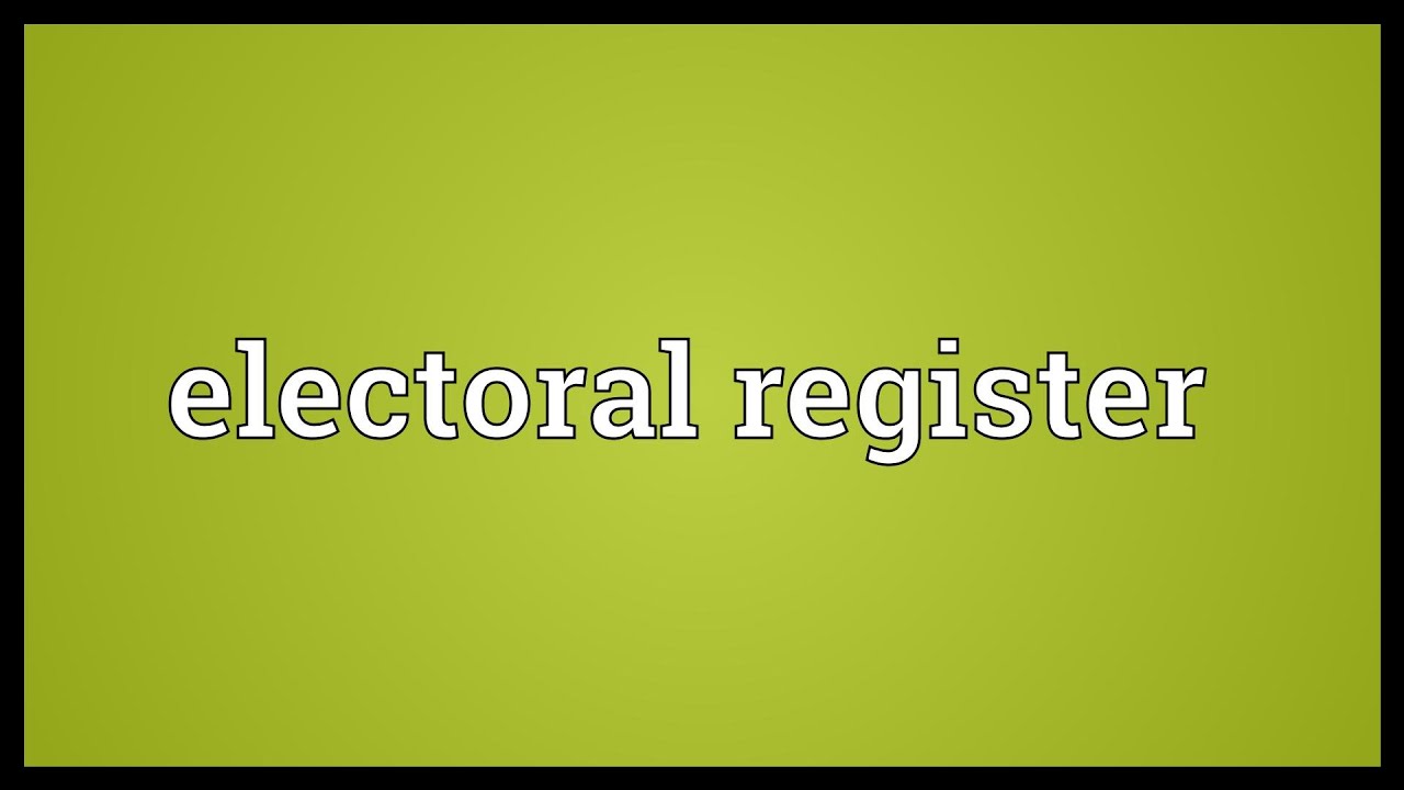 Electoral register Meaning - YouTube