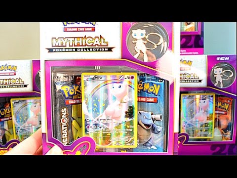 Pokemon Cards- Opening up a Mythical Mew Pokemon Collection Box ...