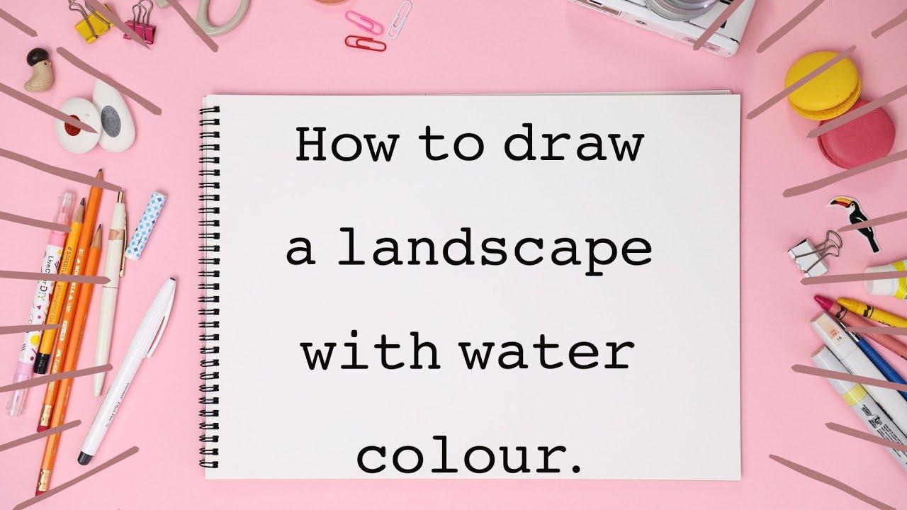 Class:8 // Drawing // How to draw a landscape with water colour. - YouTube